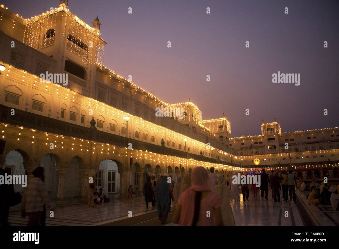 Decoration celebration with light, Dussera festival Swarn Mandir Golden ...