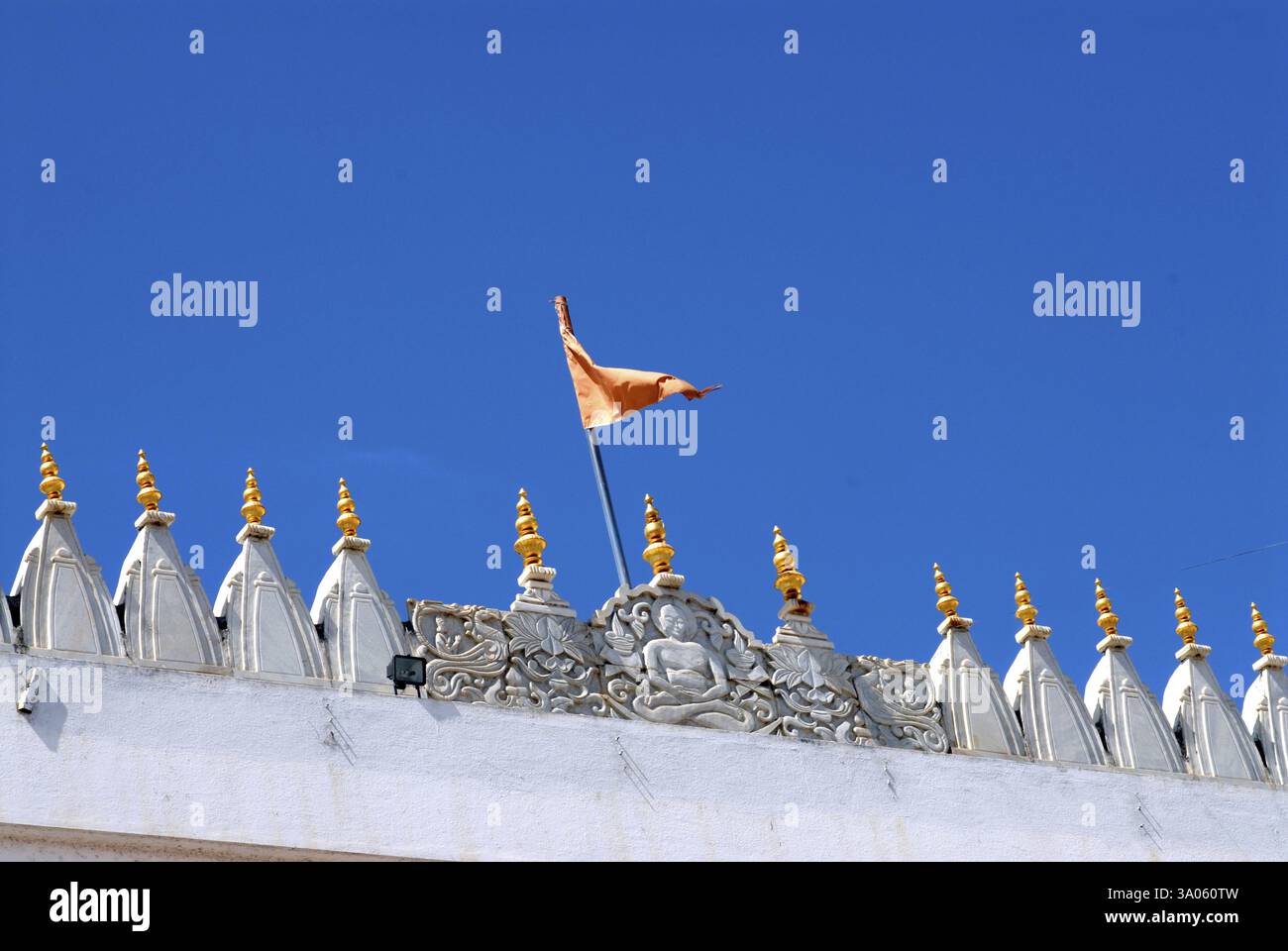 Flag on bhagwan shri mahavir swami digamber mandir jain derasa temple ...