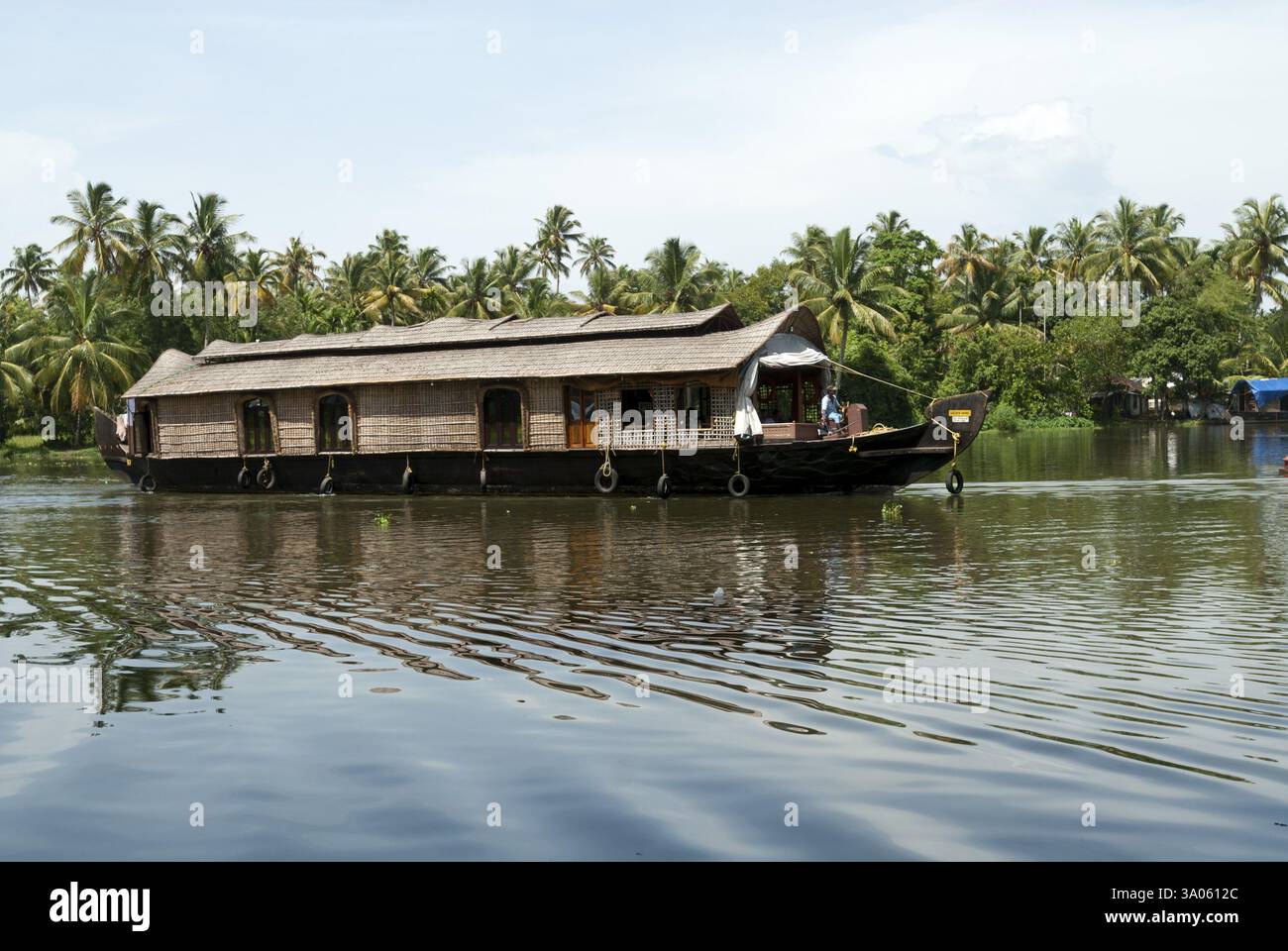Houseboat in backwaters, Kuttanad, Alleppey Alappuzha, Kerala, India ...
