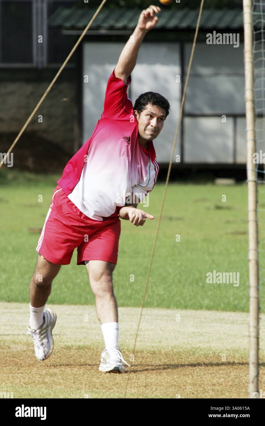 Master Blaster Sachin Tendulkar net practicing in Bombay Mumbai ...