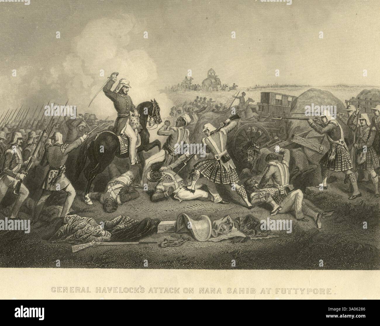 Military and munity mutiny views general Havelock's attack on Nana ...