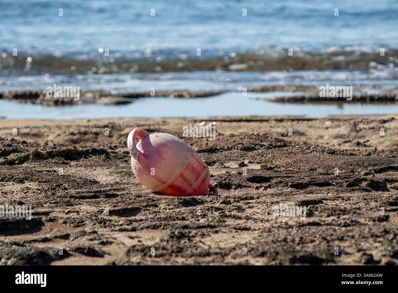 Plastic rubbish discarded at the seaside in Turkey Stock Photo - Alamy