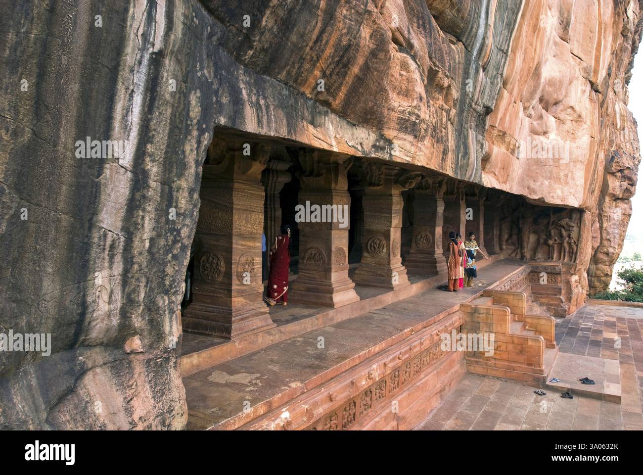 Cave three dedicated to Vishnu is the largest and most elaborate at ...