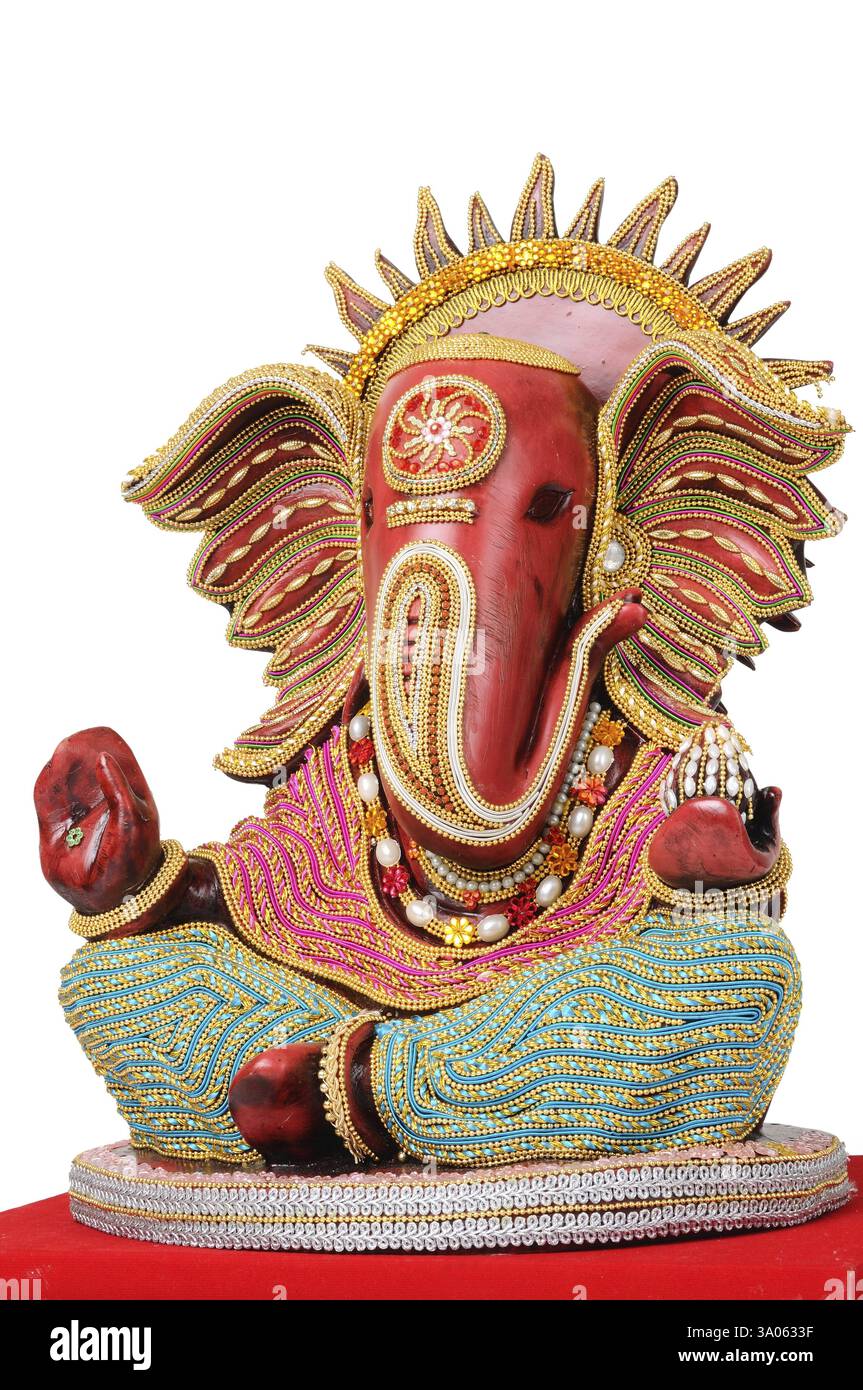 Clay statue of lord ganesh Stock Photo - Alamy