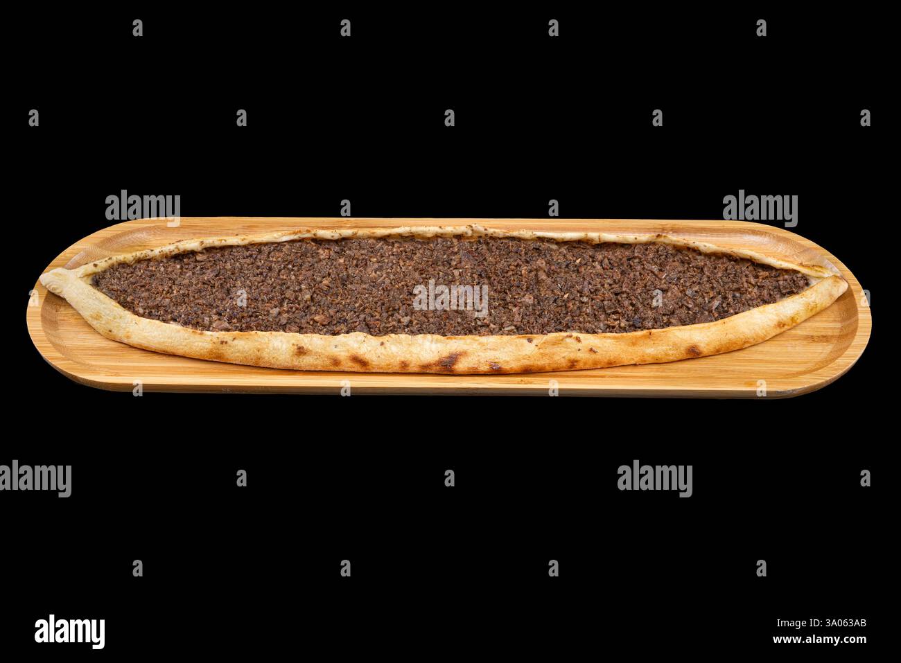 Traditional turkish baked dish pide. Turkish pizza pide. Turkish pita ...