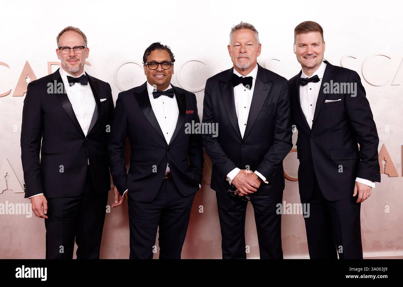 (L-R) Luke Millar, Keith Herft, Peter Stubbs and David Clayton arrive ...