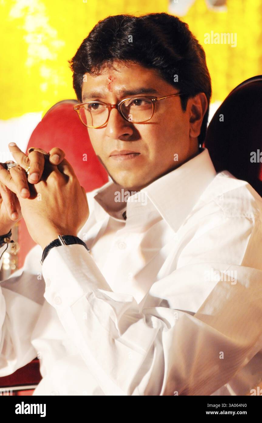 Maharashtra Navnirman Sena leader Raj Thackeray NO MR Stock Photo - Alamy