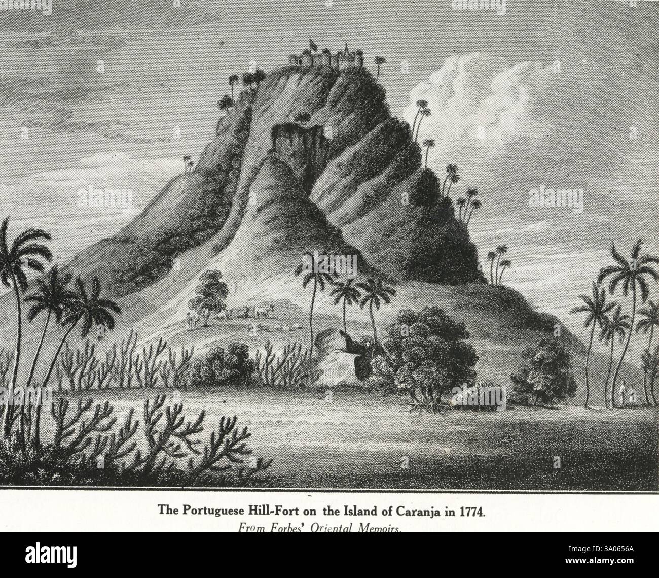 Catholic community Portuguese Hill Fort on Island of Caranja in 1774 ...