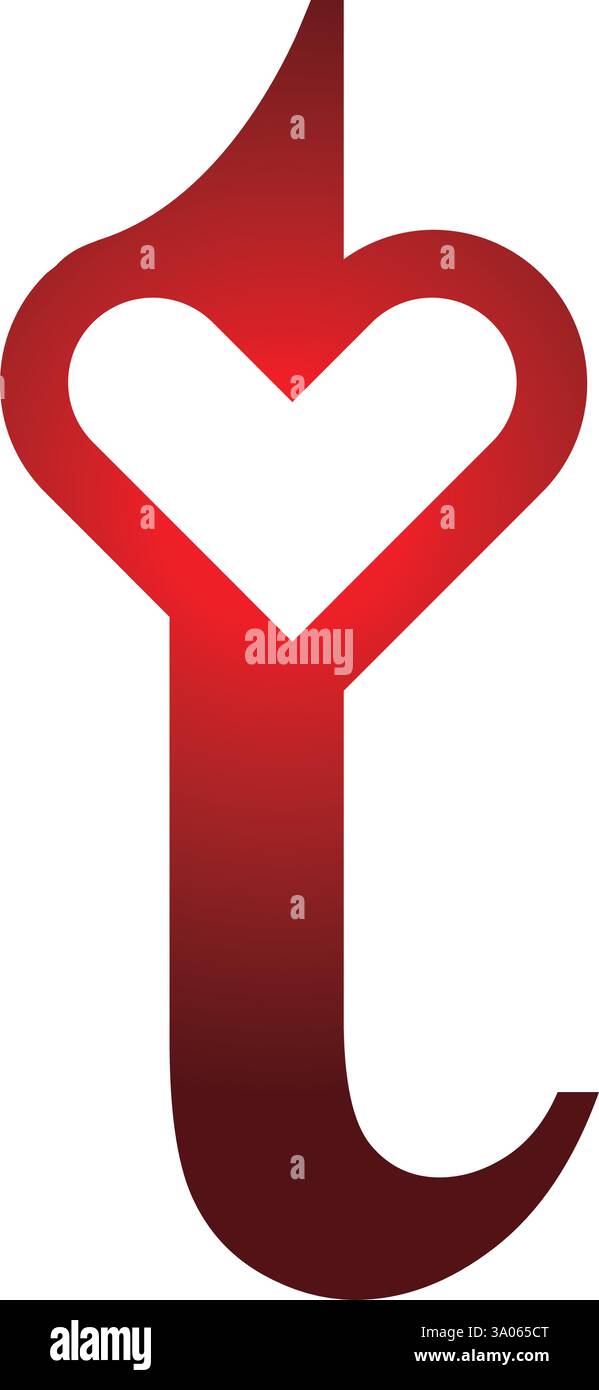 Love Inspired Letter T Logo Stock Vector Image & Art - Alamy