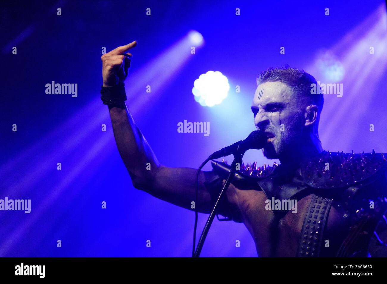 Munich, Germany, February 28th 2025: AblaZ (Bass Guitar) from Nachtblut ...