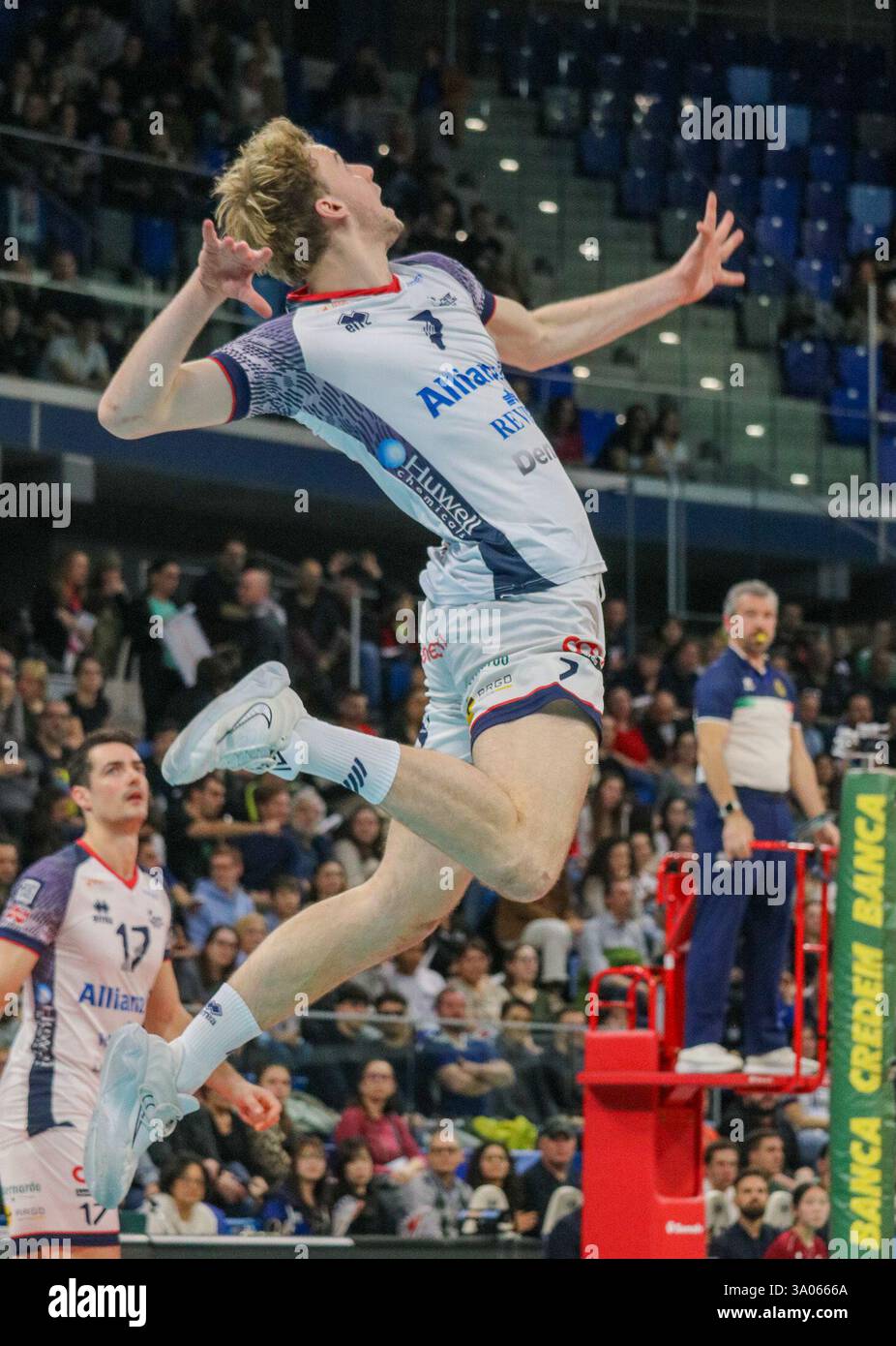 Milan, Italy. 02nd Mar, 2025. FERRE REGGERS (POWERVOLLEY MILANO) during ...