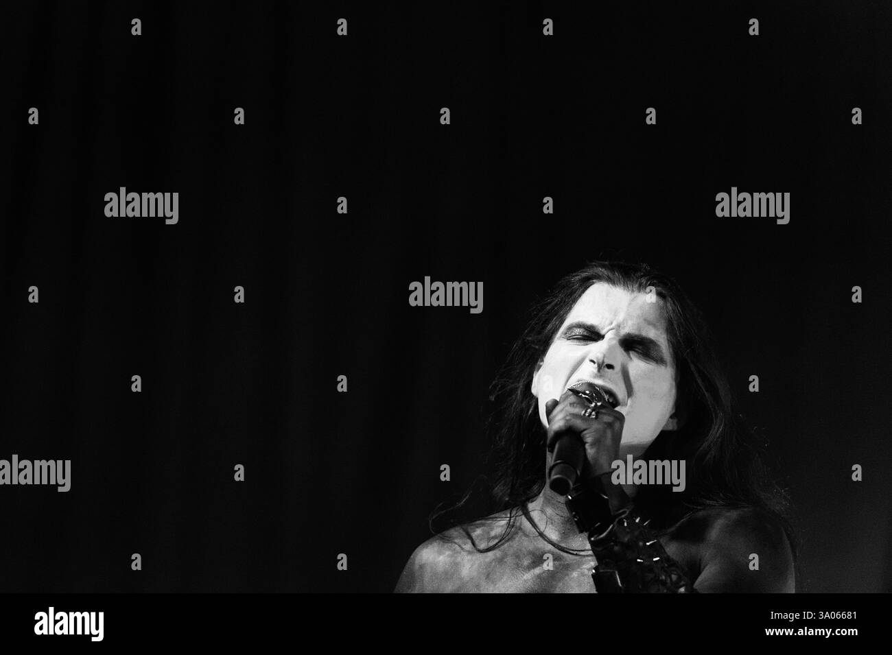 Munich, Germany, February 28th 2025: Askeroth (Vocals) from Nachtblut ...