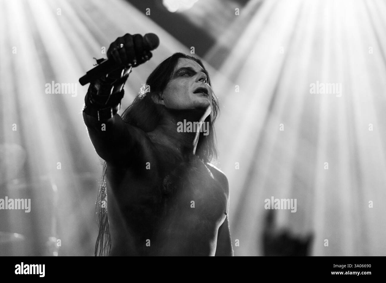 Munich, Germany, February 28th 2025: Askeroth (Vocals) from Nachtblut ...