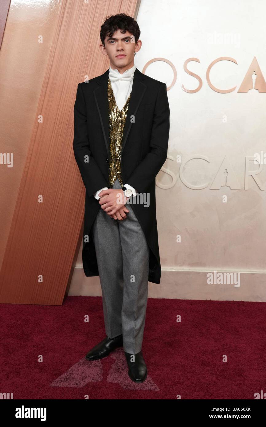 Joe Locke arrives at the Oscars on Sunday, March 2, 2025, at the Dolby ...