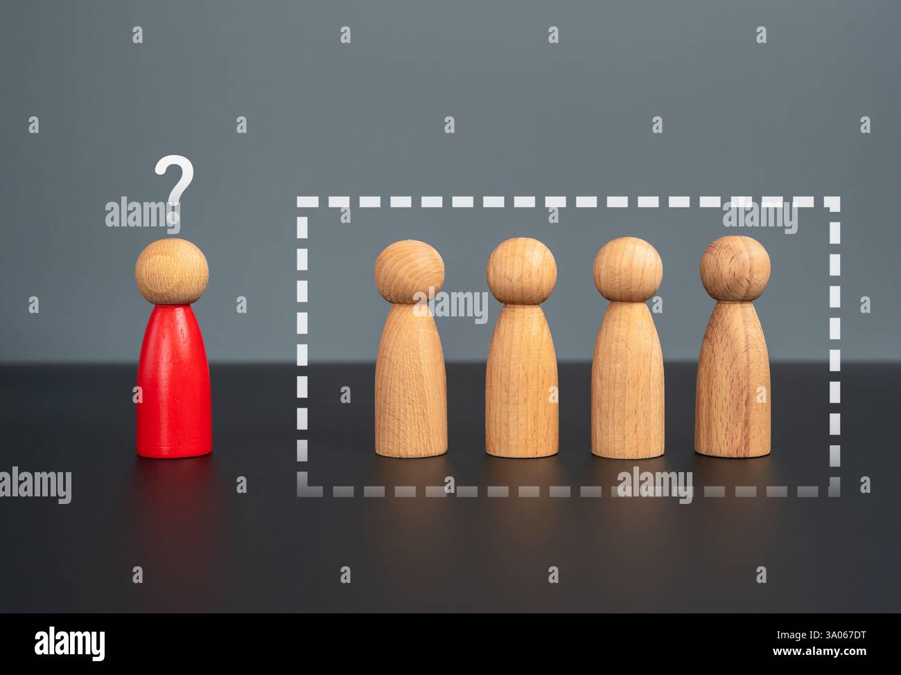 There is no place for the red man in the group. Social isolation ...