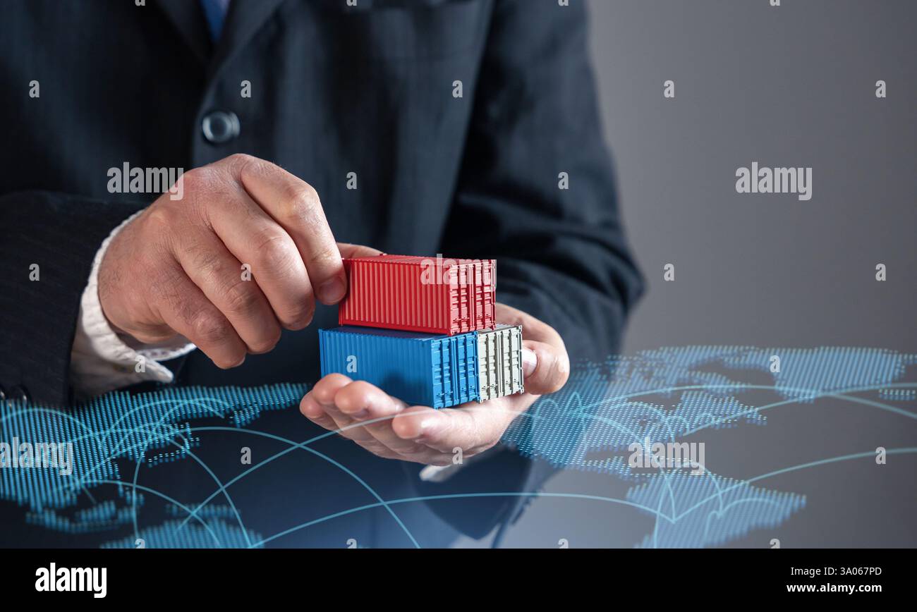 Global supply chain world map hi-res stock photography and images - Alamy