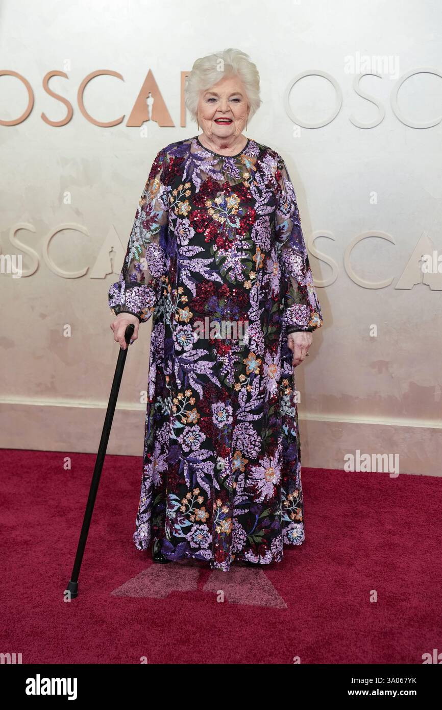 June Squibb arrives at the Oscars on Sunday, March 2, 2025, at the ...