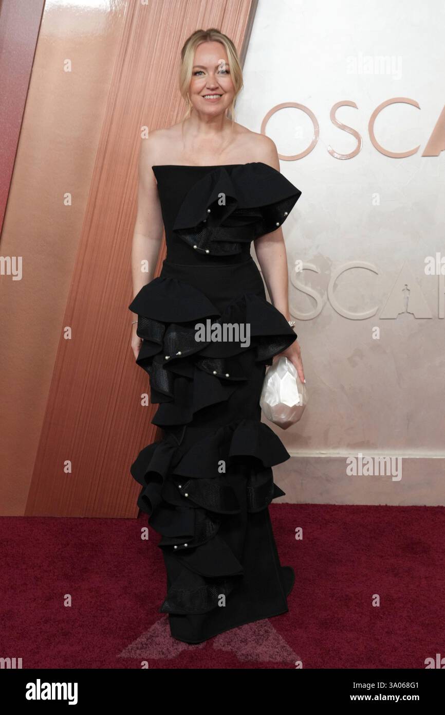 Lynette Howell Taylor arrives at the Oscars on Sunday, March 2, 2025 ...