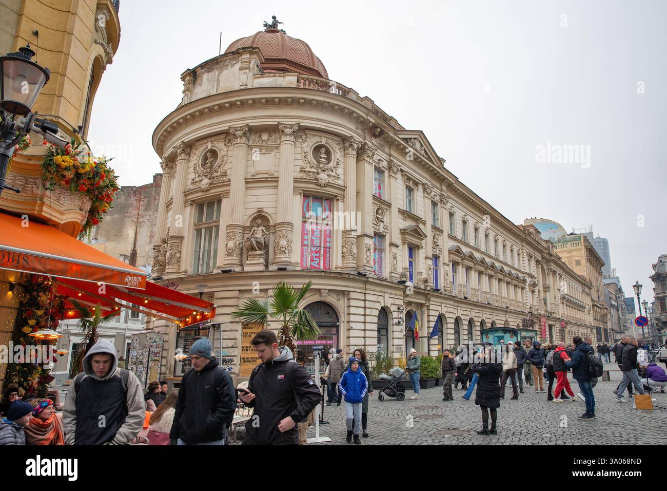 Bucharest, Romania - December 31, 2024: Street of the Old Town located ...