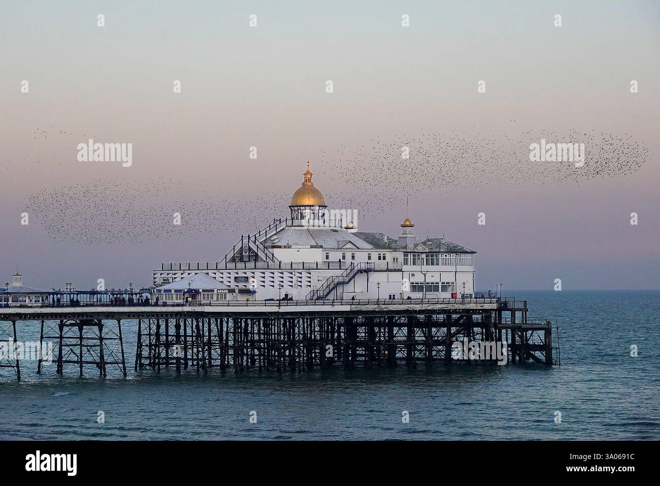 Eastbourne Pier, Eastbourne. 02nd March 2025. A beautiful end to the ...