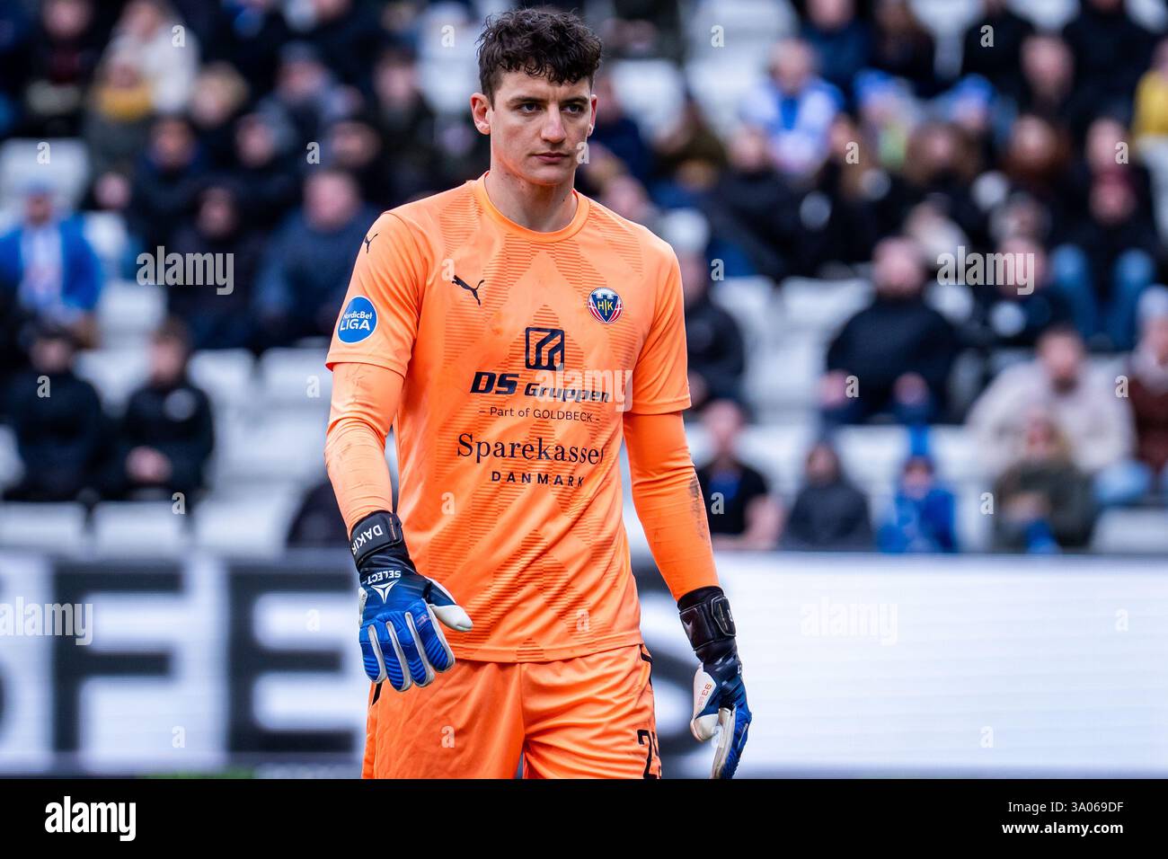 Odense, Denmark. 02nd Mar, 2025. Goalkeeper Jonas Dakir (25) of Hobro ...