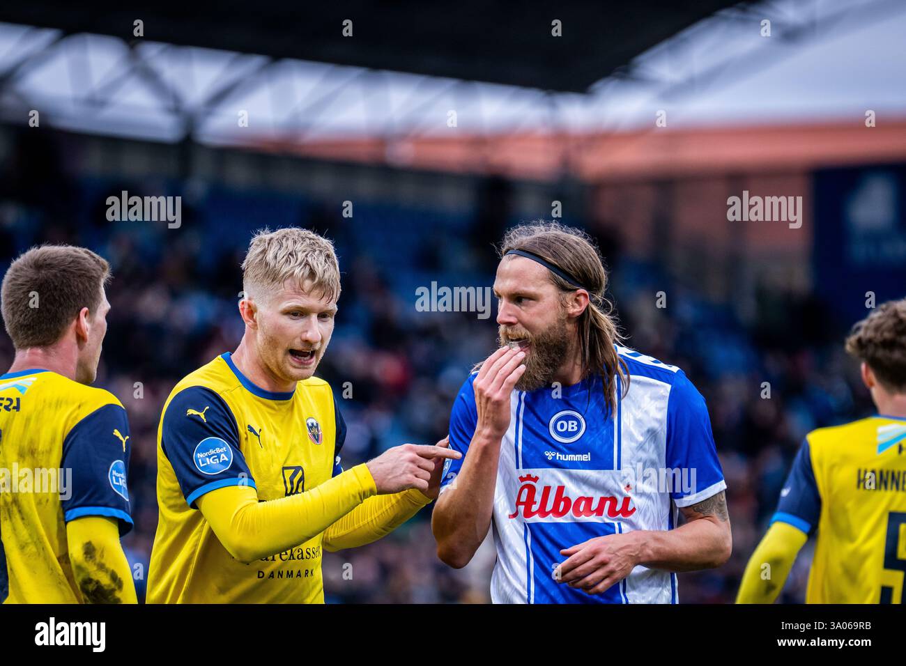 Odense, Denmark. 02nd Mar, 2025. Bjorn Paulsen (R) of Odense BK and ...