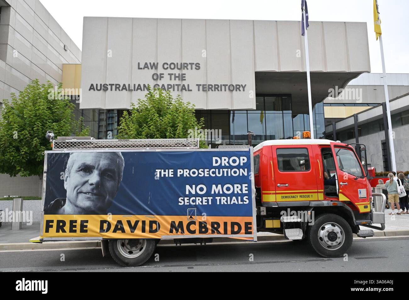 Supporters for whistleblower David McBride outside the ACT Supreme ...