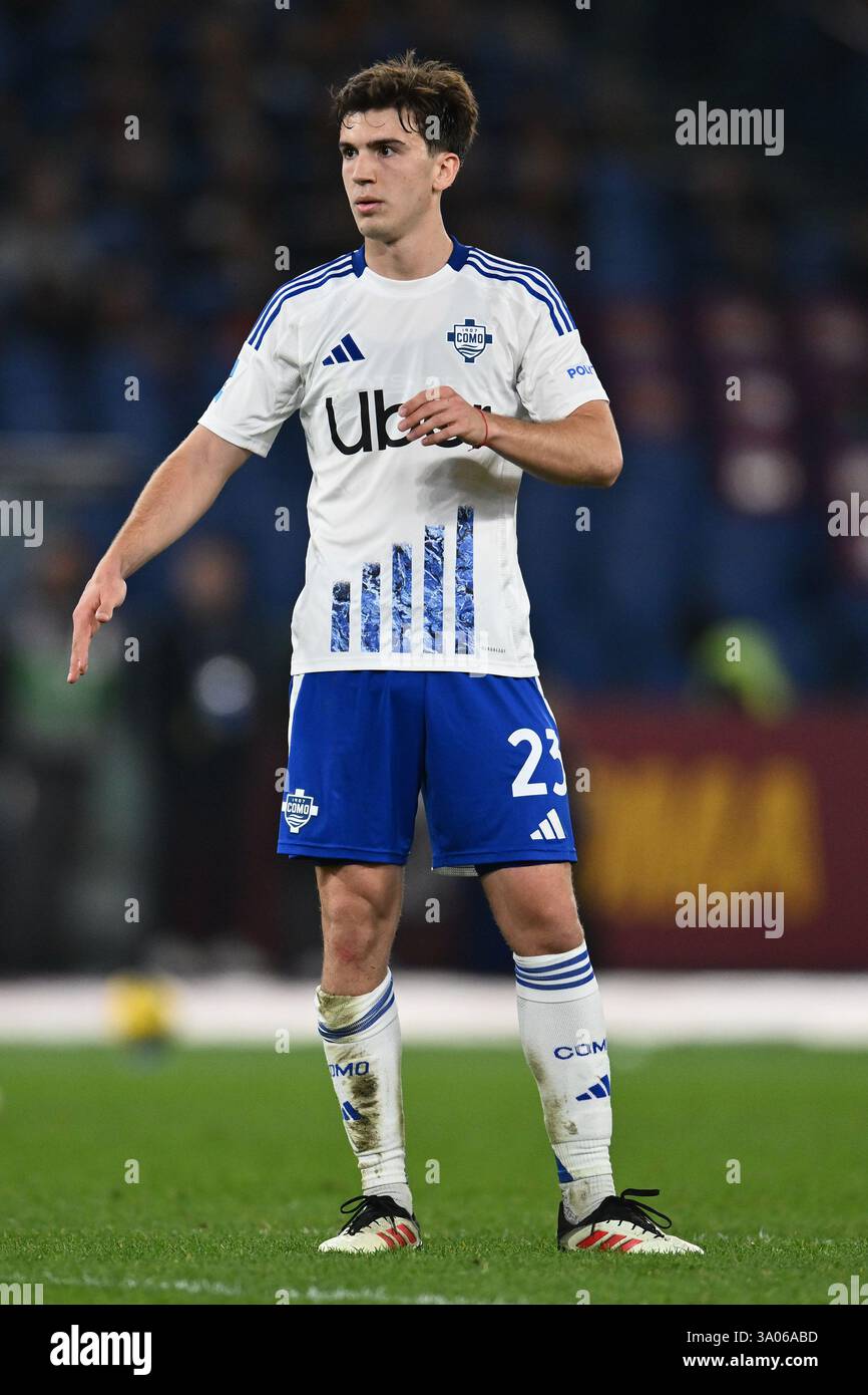 Rome, Italy. 02nd Mar, 2025. Maximo Perrone of Como 1907 participates ...
