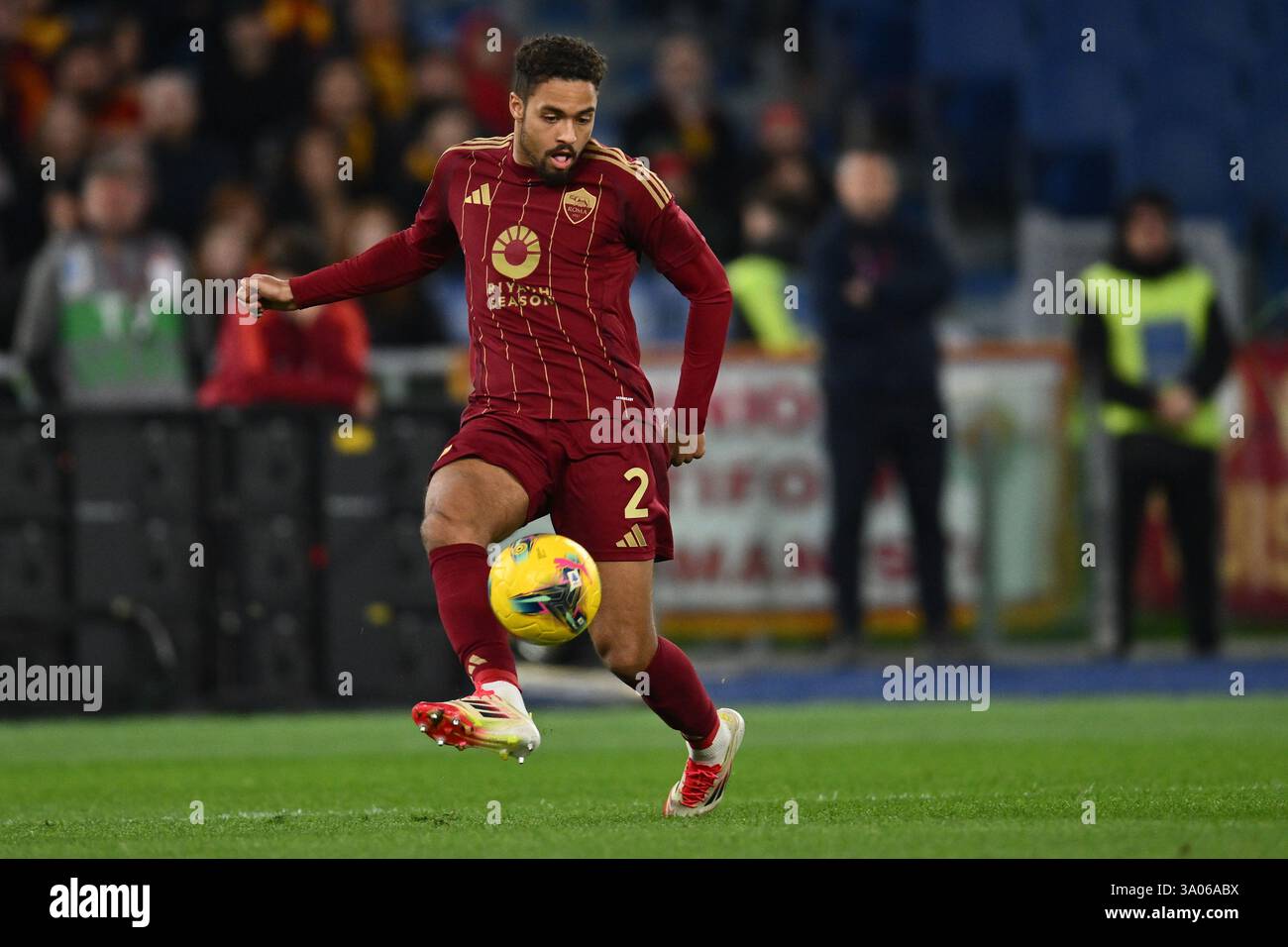 Devyne Rensch of A.S. Roma is in action during the 27th day of the ...