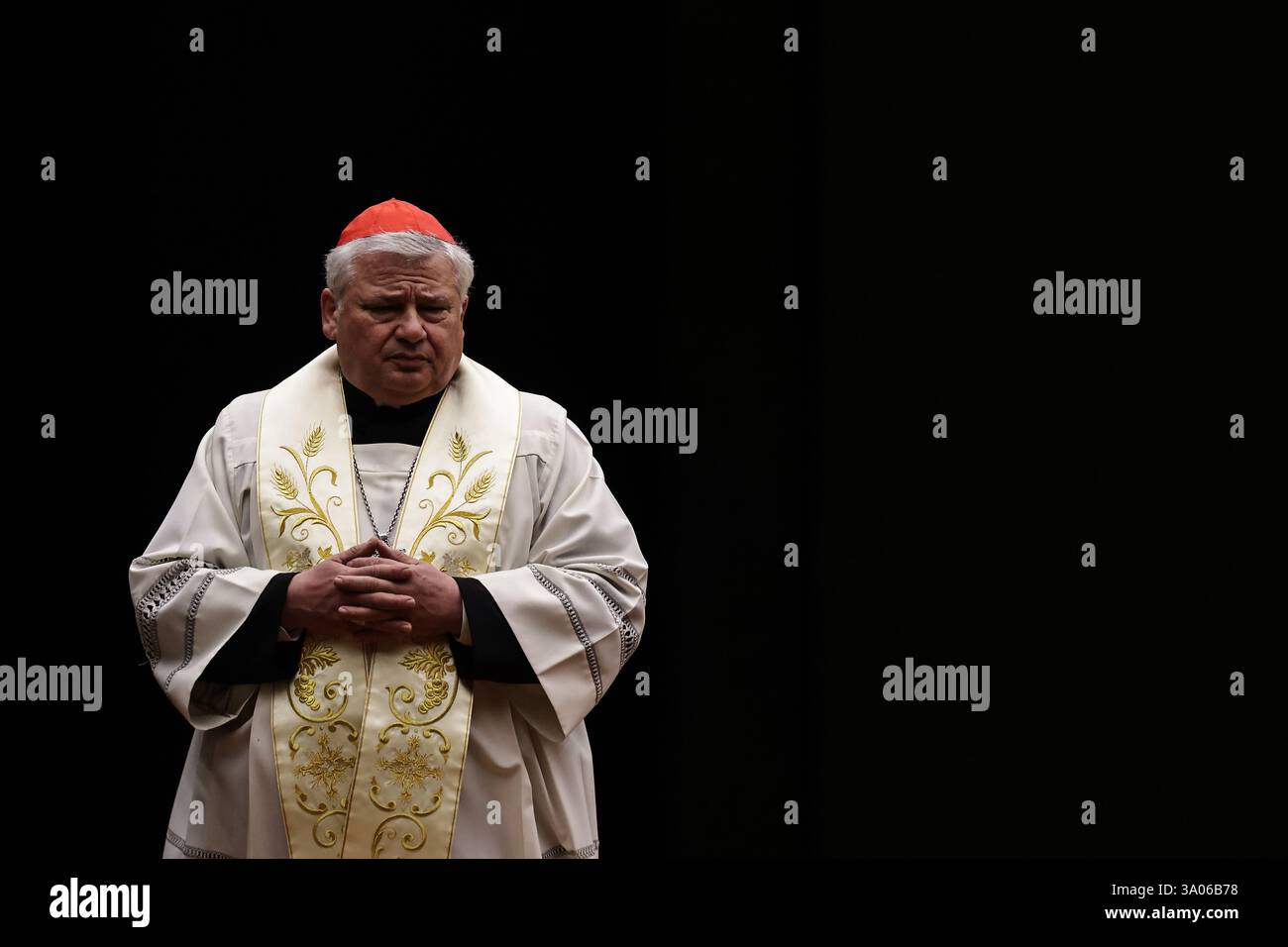 Vatican City. 2nd Mar, 2025. Cardinal CONRAD KRAJEWSKI leads the Holy ...