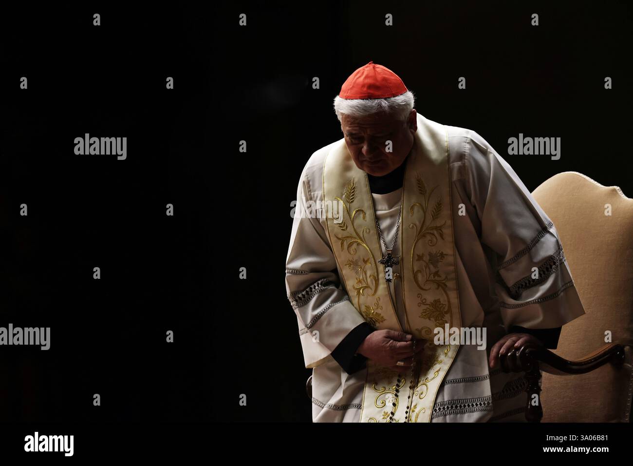 Vatican City. 2nd Mar, 2025. Cardinal CONRAD KRAJEWSKI leads the Holy ...