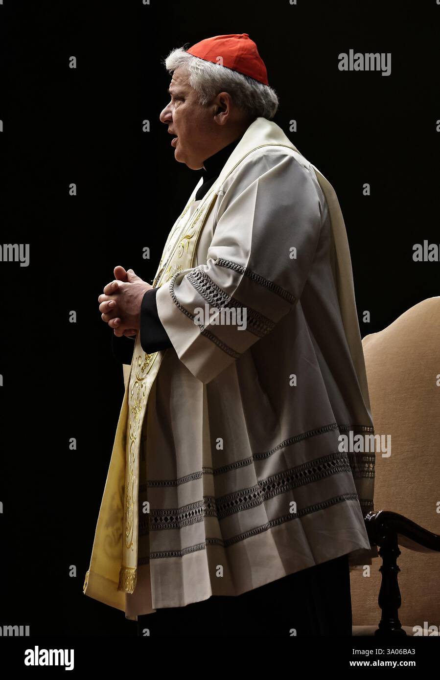 Vatican City. 2nd Mar, 2025. Cardinal CONRAD KRAJEWSKI leads the Holy ...
