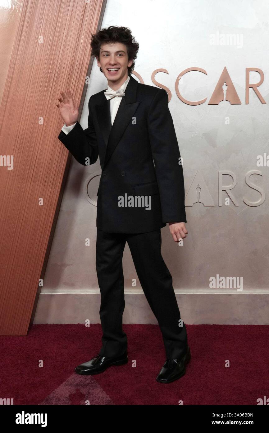 Mark Eydelshteyn arrives at the Oscars on Sunday, March 2, 2025, at the ...