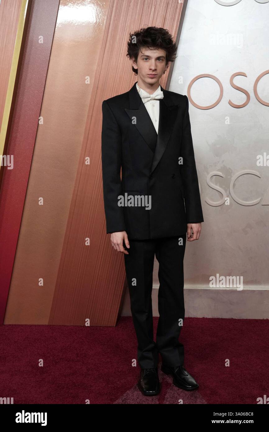 Mark Eydelshteyn arrives at the Oscars on Sunday, March 2, 2025, at the ...
