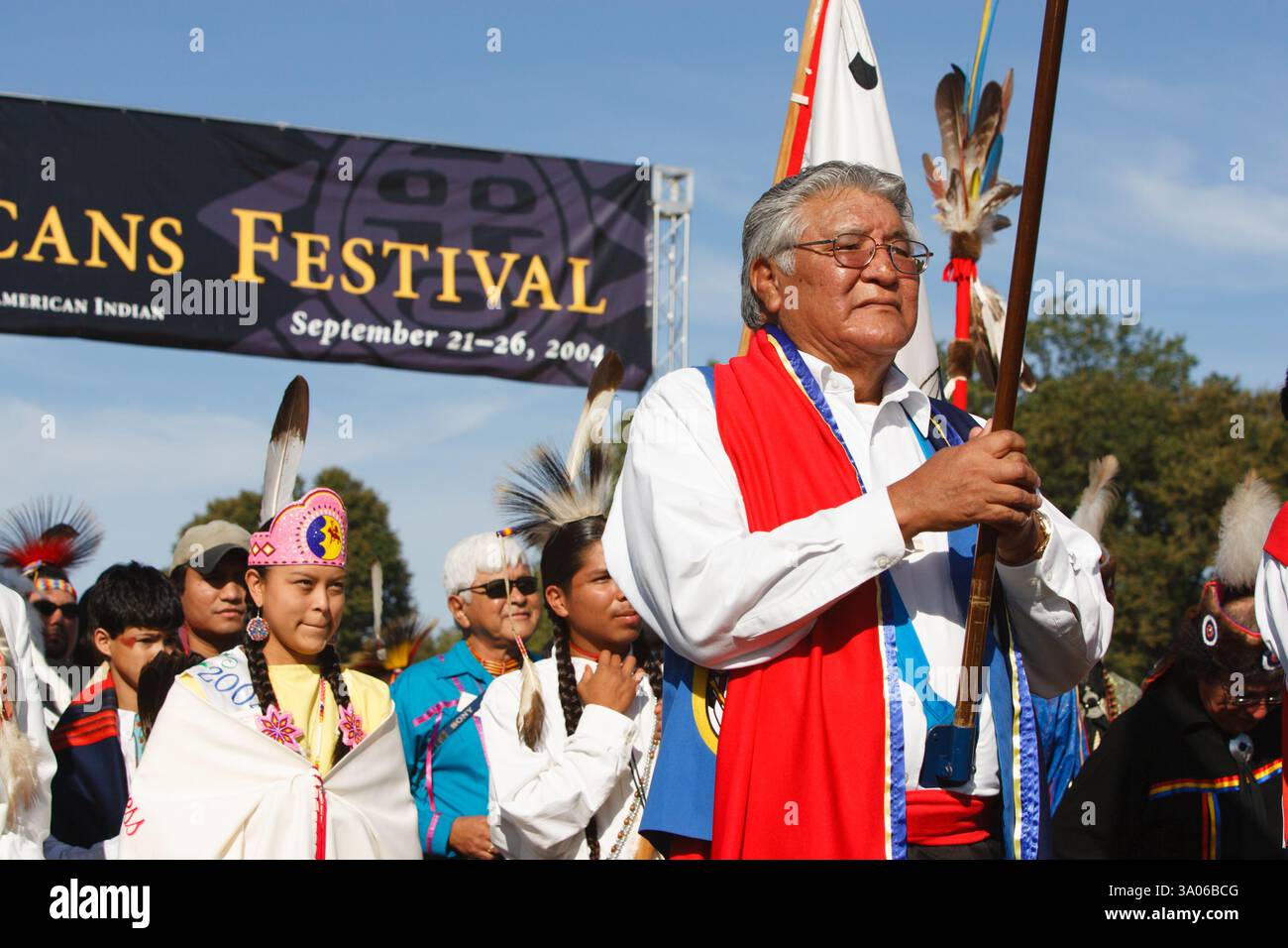 Indigenous peoples gather on the National Mall on September 21, 2004 at ...