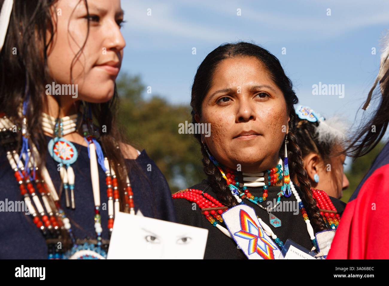 Native American women gather on the National Mall on September 21, 2004 ...