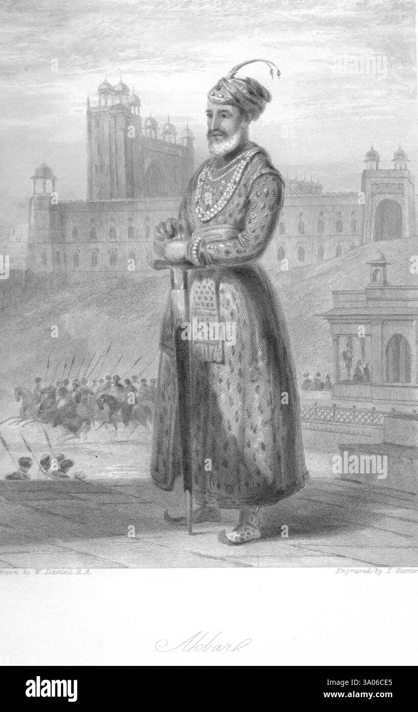 Mughal emperor of Delhi Akbar, India, Asia Stock Photo - Alamy