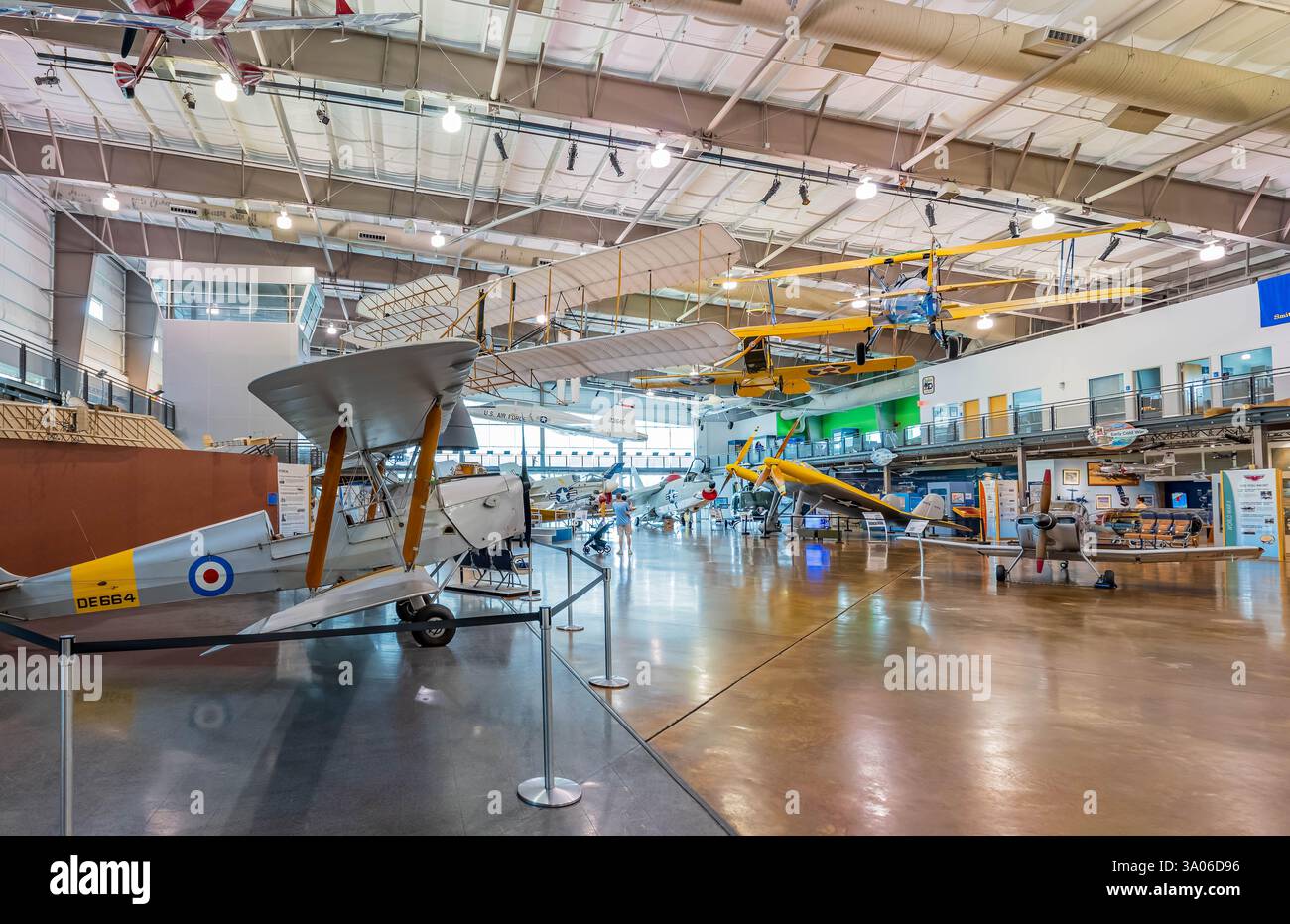 Texas, JUL 6 2024 - Interior view of the Frontiers of Flight Museum ...