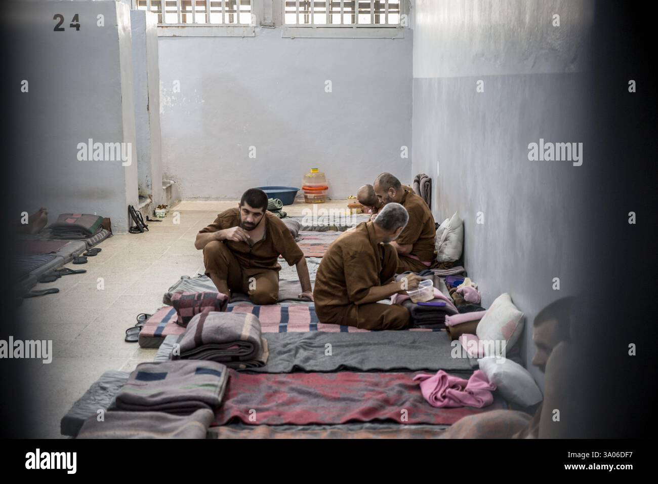 February 14, 2025, Hasaka, Syria: A cell in Panorama prison in ...
