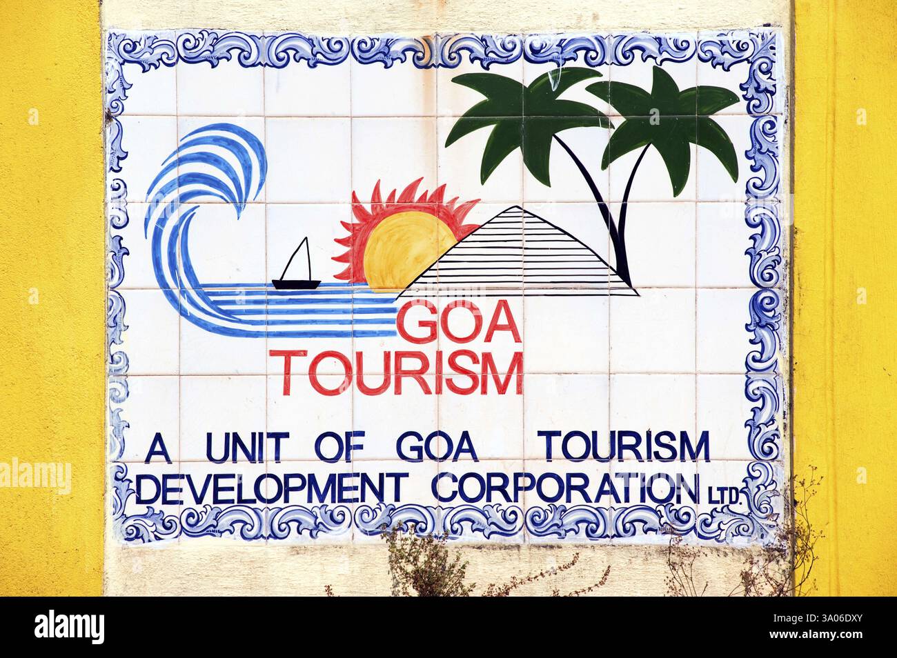 Emblem of goa tourism development corporation, Goa, India, Asia Stock ...