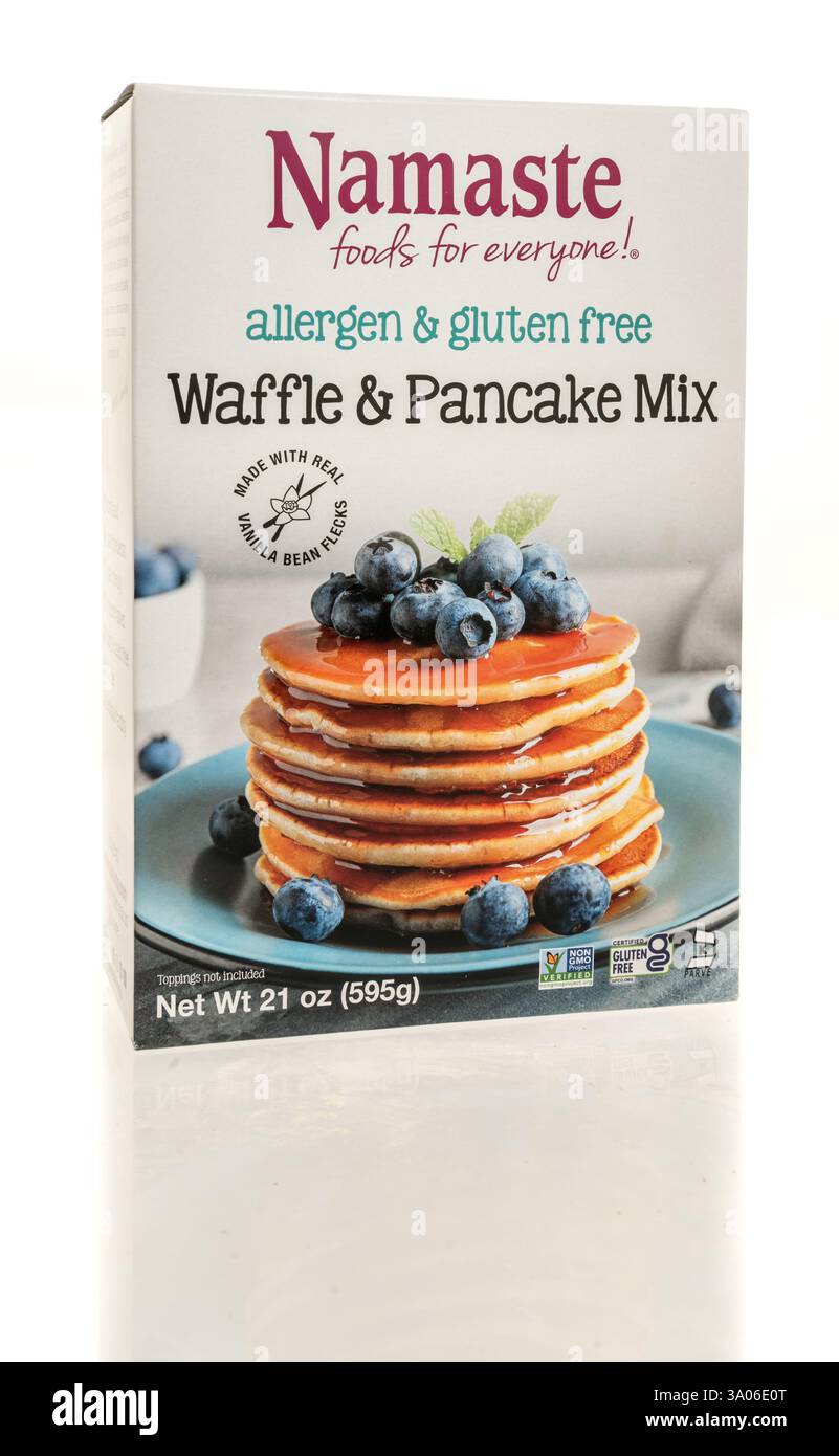 Winneconne, WI - 23 February 2025: A package of Namaste waffle and ...