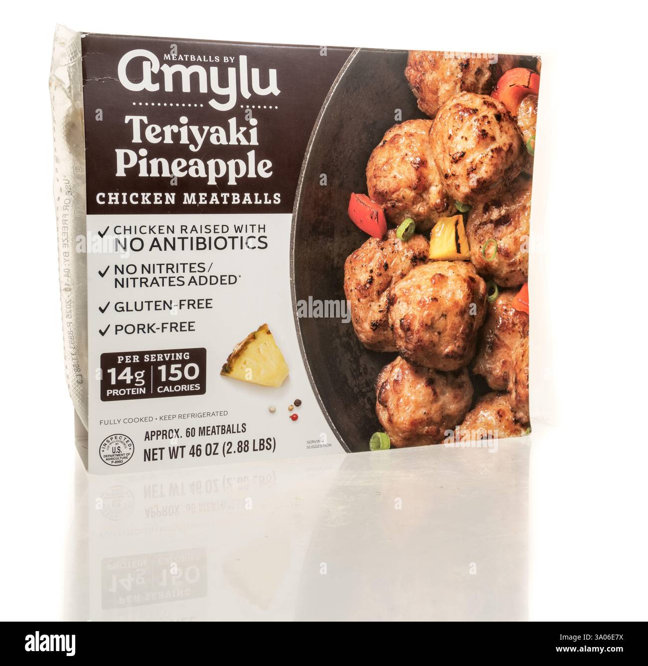 Winneconne, WI - 23 February 2025: A package of Amylu teriyaki ...