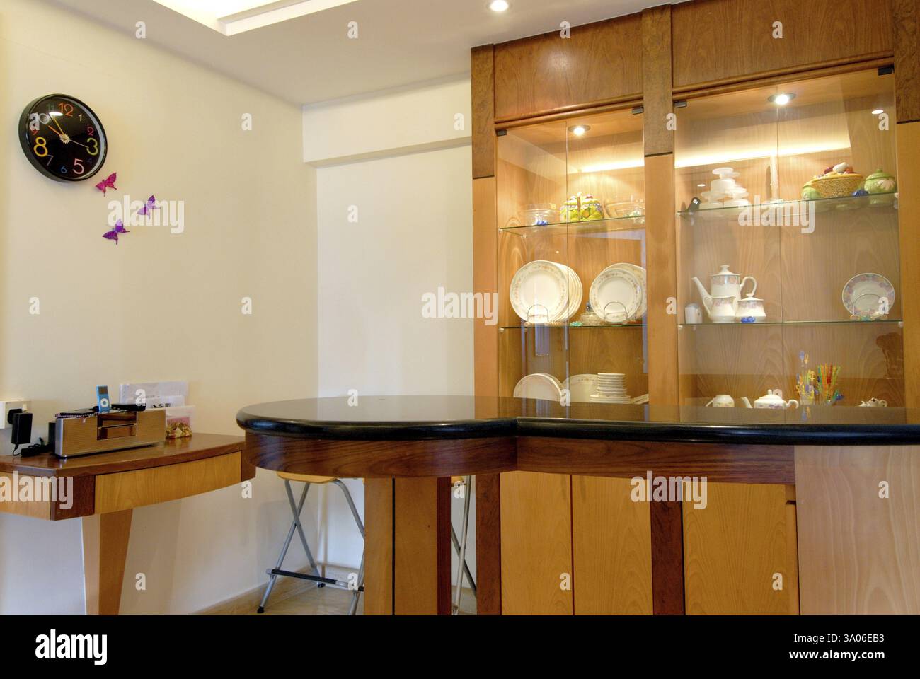 Interior of showcase in house Stock Photo - Alamy