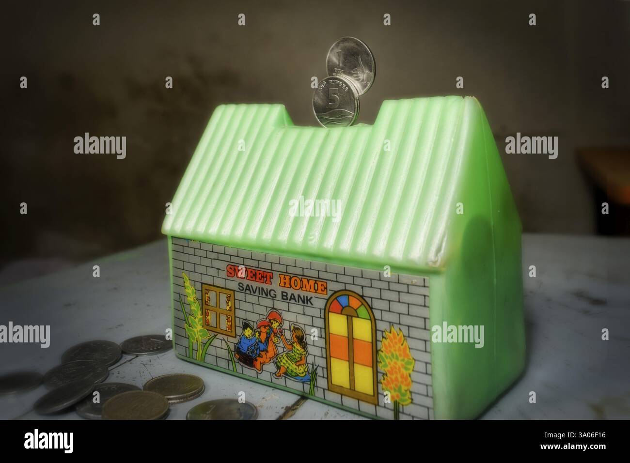Concept, money saving home, saving bank, India, Asia Stock Photo - Alamy