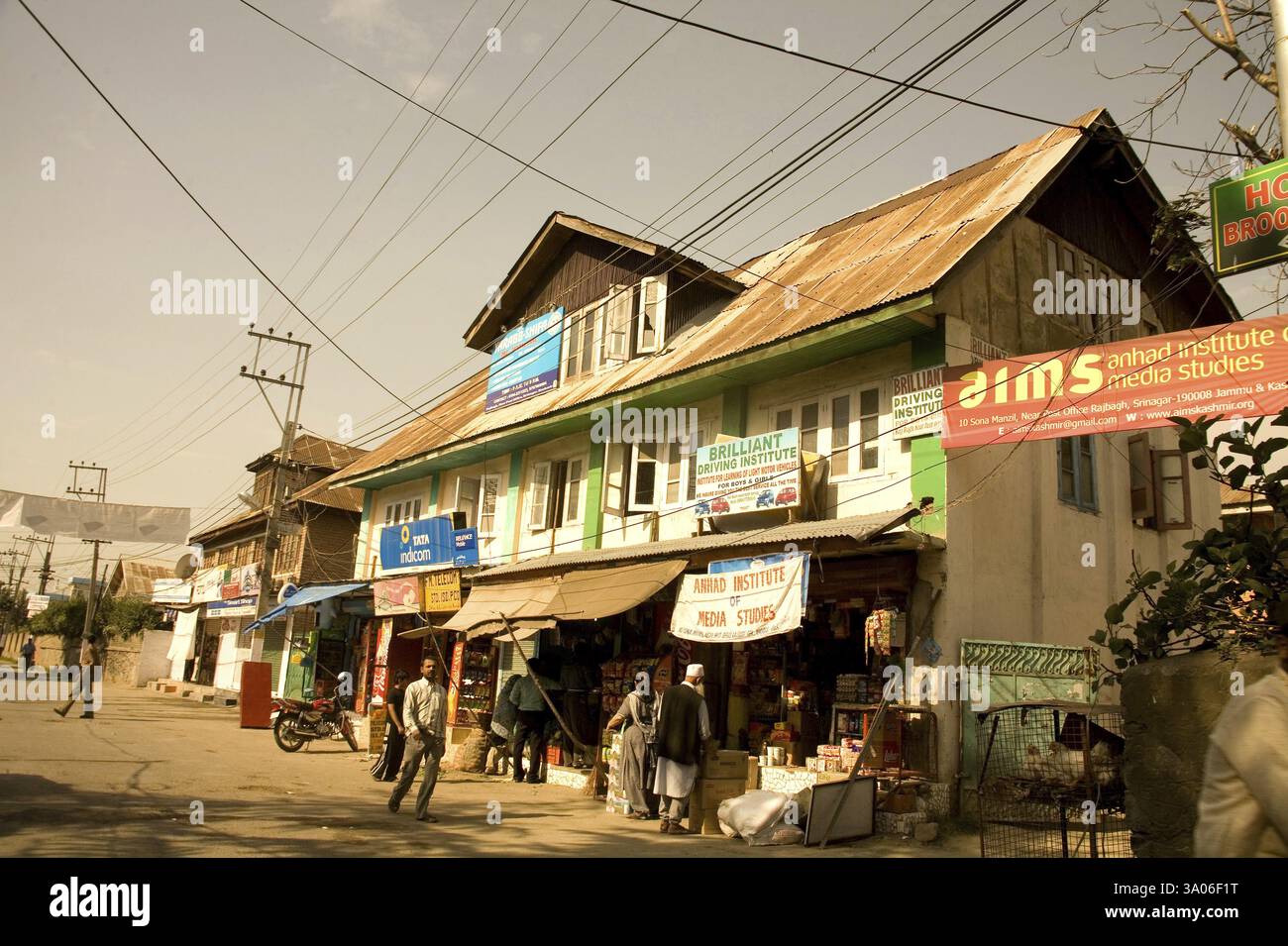 Street scene at Srinagar, Jammu and Kashmir, India, Asia Stock Photo ...