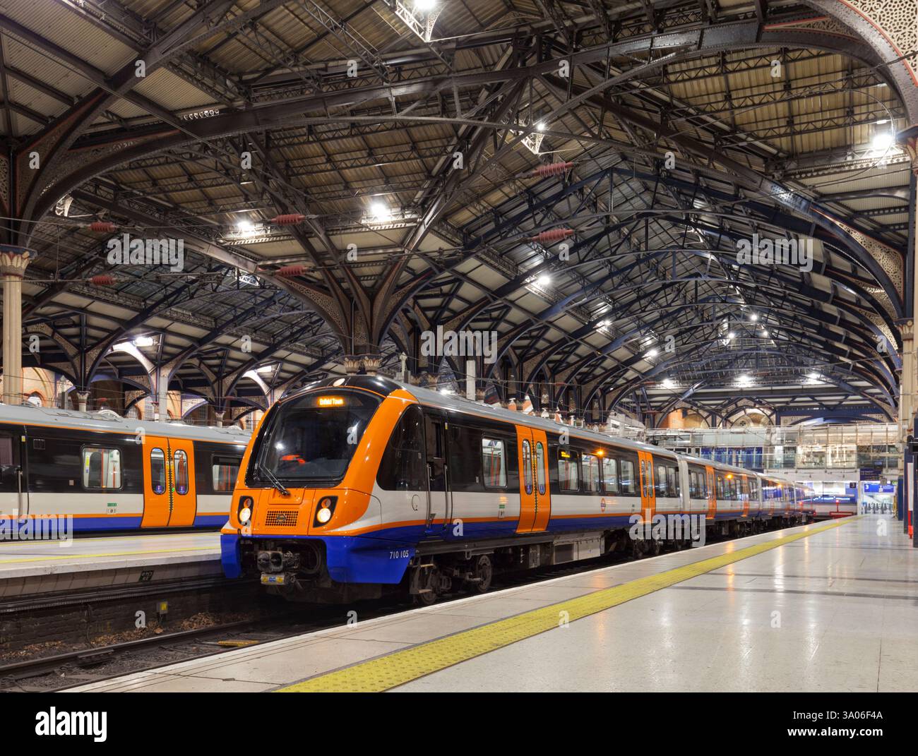 London Overground class 710 electric train at London Liverpool street ...