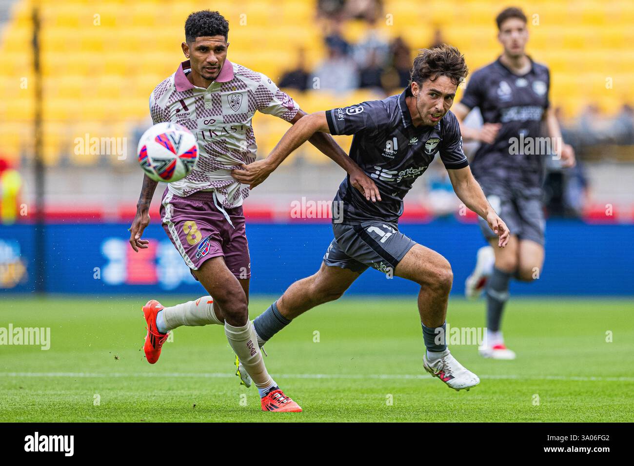 Wellington, New Zealand, 6 February, 2025. Wellington Phoenix defender ...