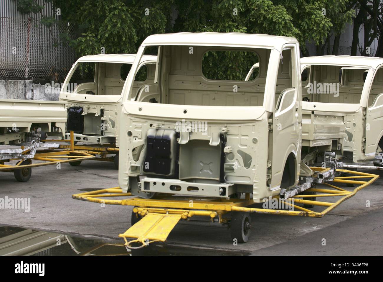 Bodies of Tata motors new range of mini matador Tata-Ace which is commercial vehicle workshop ...