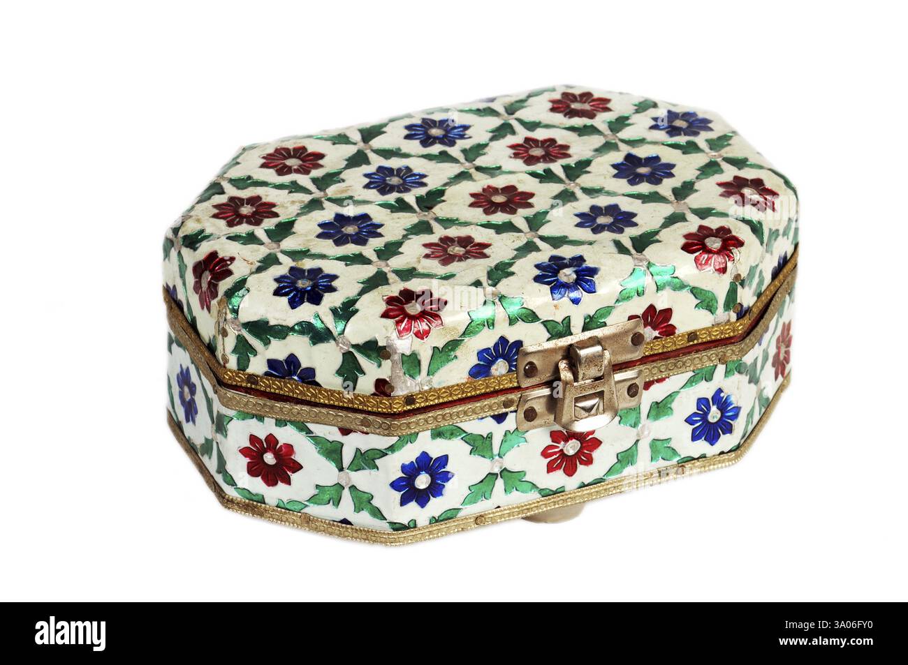 Handicraft, design on box, India, Asia Stock Photo - Alamy