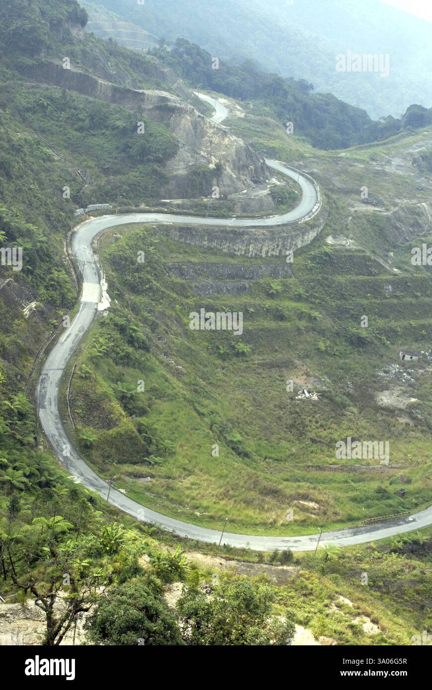 Aerial view of road, Malaysia, Asia Stock Photo - Alamy